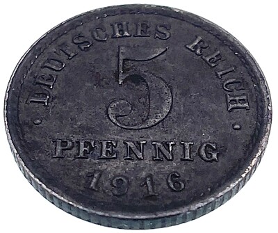 World Coin: 1916 Germany - 5 Pfennig - Circulated (SKU 142) | eBay