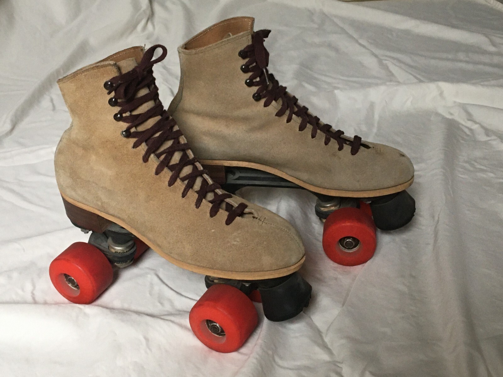 Riedell rollerskates suede leather boots,lining, kryptonic indoor ...