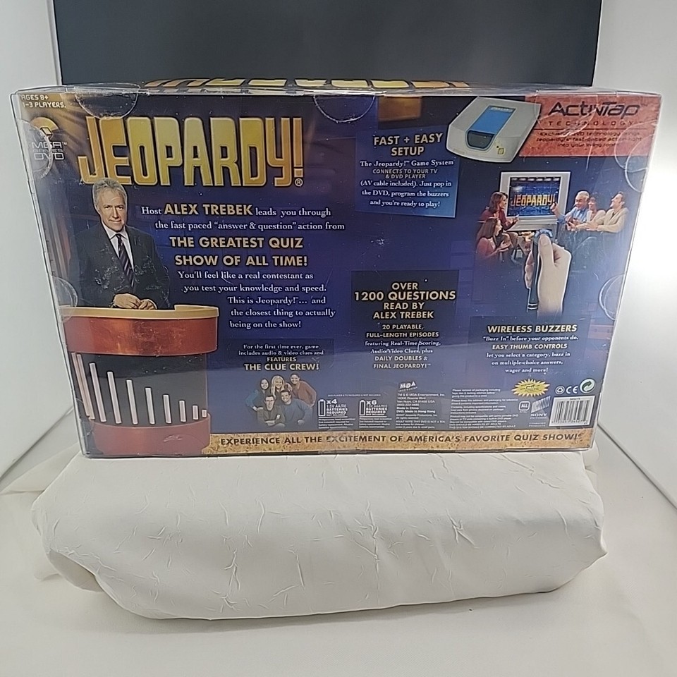 Jeopardy DVD Home Game System Wireless Buzzers hosted by Alex Trebek ...