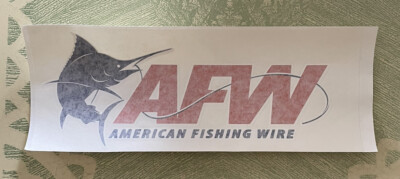 American Fishing Wire AFW Fishing Decal 16”x 6" | eBay