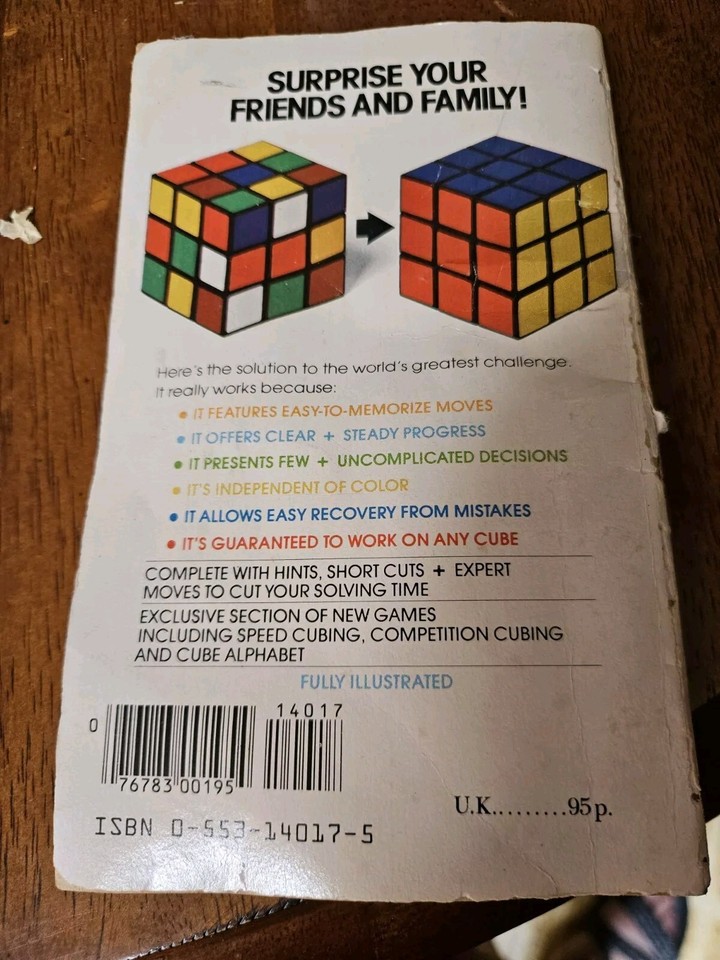 The Simple Solution to Rubik's Cube by James Nourse 1981 (Solving Book ...