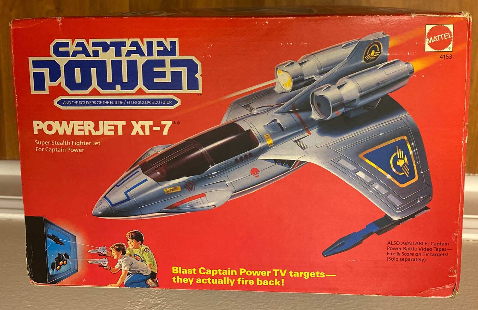 Vintage 1987 Captain Power Power Jet XT-7 In Box Bandai/Mattel Factory ...