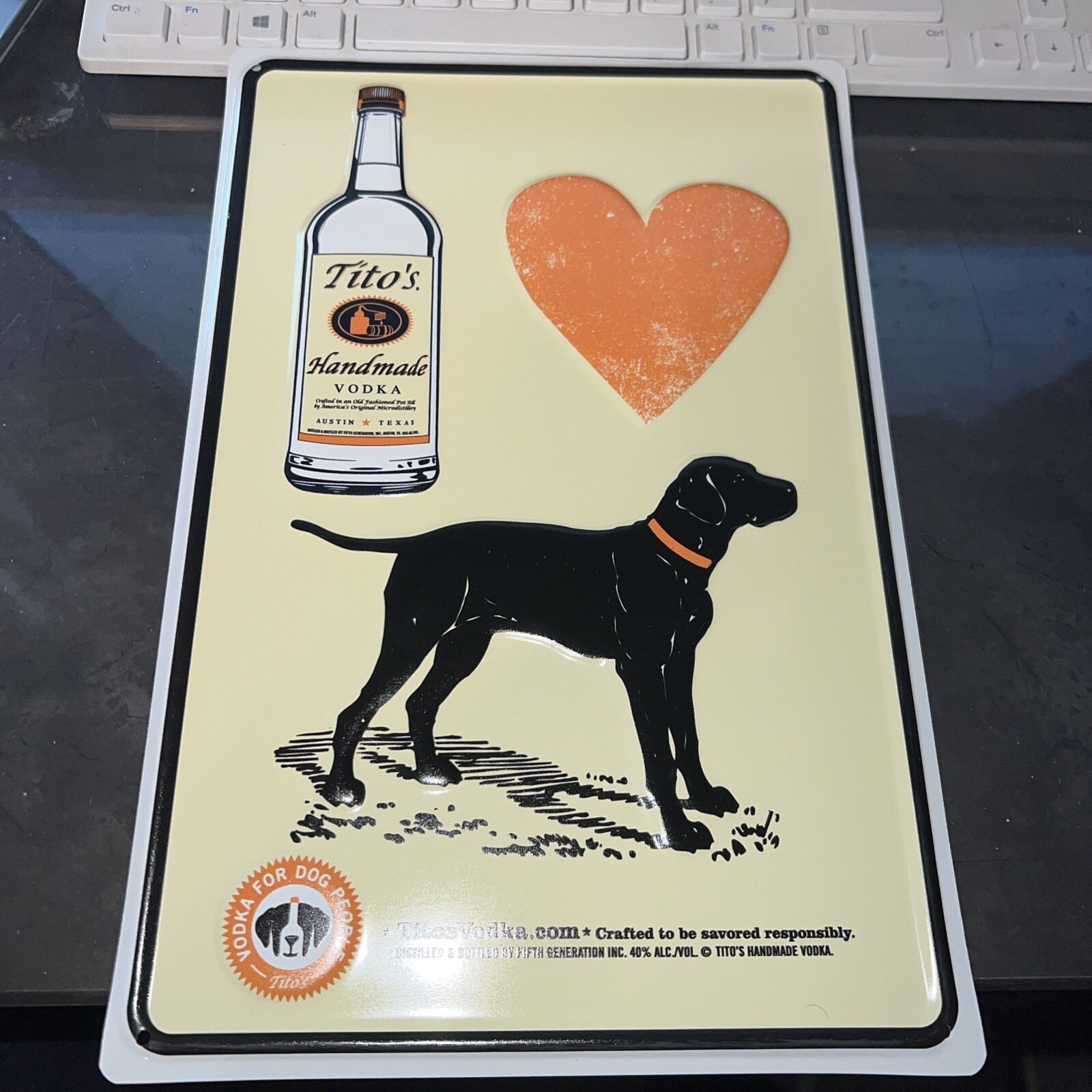Tito's Handmade Vodka For Dog People Tin Tacker Sign 8" x 12" BRAND NEW ...