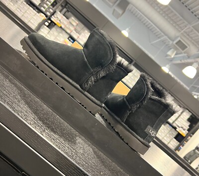 UGG Australia Classic Women's Mini Fluff Black Hi-Low Boots US 6 Was ...