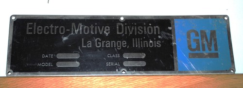 Blank ORIGINAL EMD Builders Plate NOT a Repro | eBay