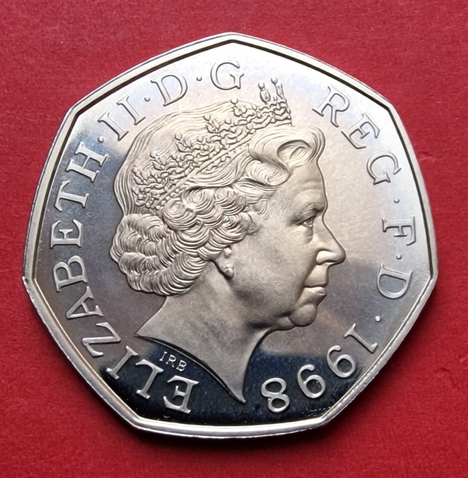 1998 Elizabeth II - PROOF 50p Fifty Pence Britannia Coin - Mintage ...