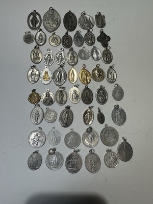 Catholic Saint Charms Pendants Medals Lot Of 50 Silver & gold Tone | eBay