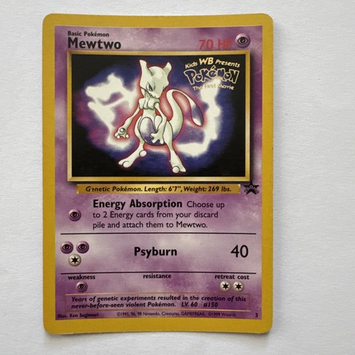 Pokémon Card Mewtwo WoTC Black Star Promo (Movie Promo) | eBay