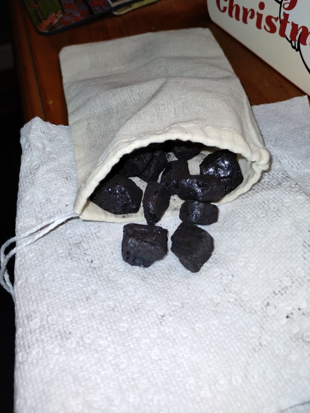 LUMPS OF CHRISTMAS COAL SANTA STOCKING STUFFER GAG GIFT GENUINE ...