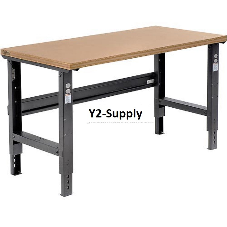 NEW! 72"W X 36"D Shop Top Square Edge Workbench - Adjustable Height ...