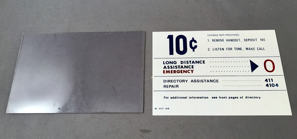10 Cent For Vintage Antique Payphone Flag With Acetate - SKU - 20945 | eBay