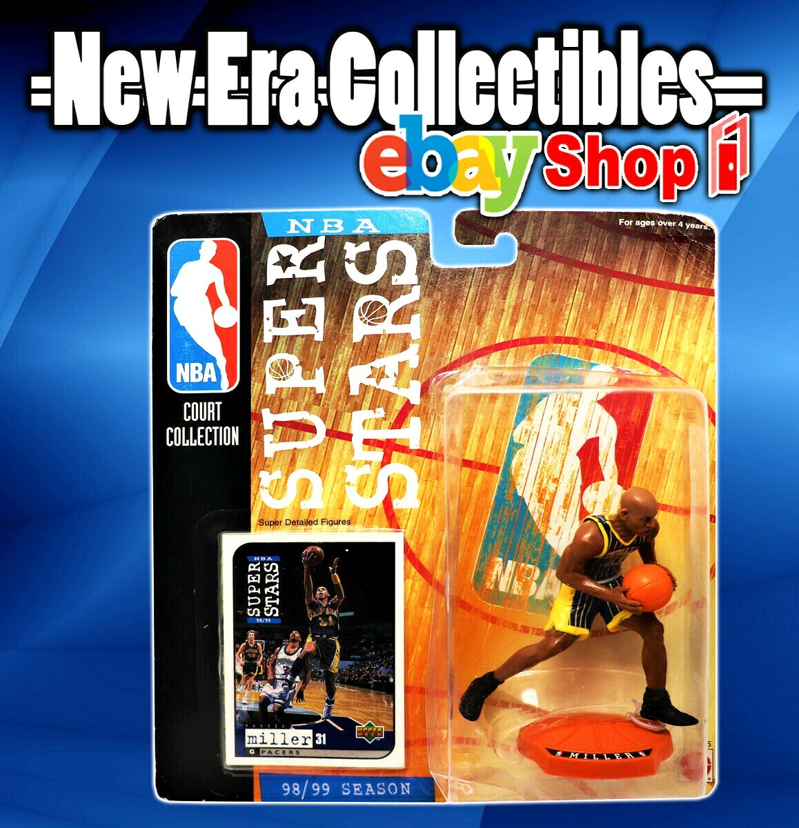 NBA Super Stars Court Collection Series Reggie Miller 31 Pacers Upper ...