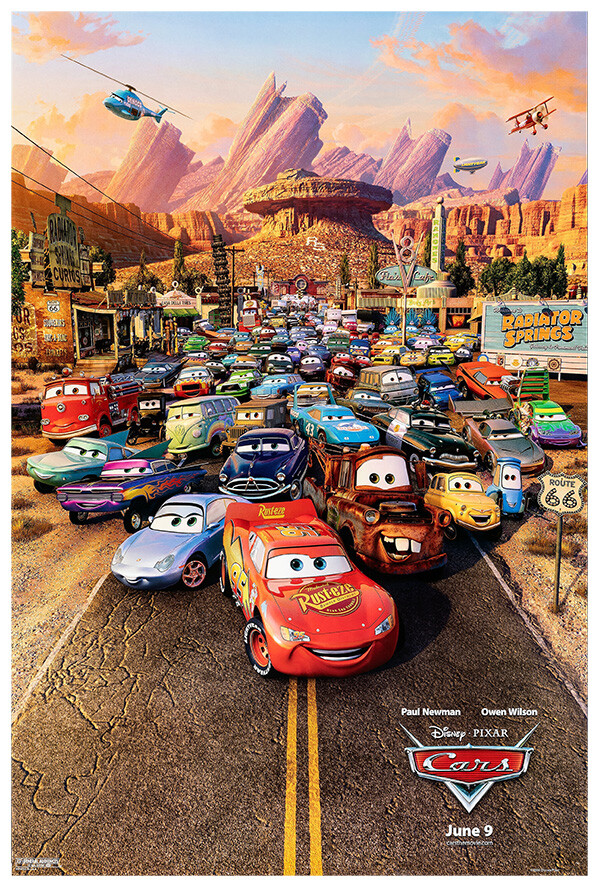 Cars - 2006 - Pixar - Disney - Movie Poster - US Release Teaser #1 | eBay