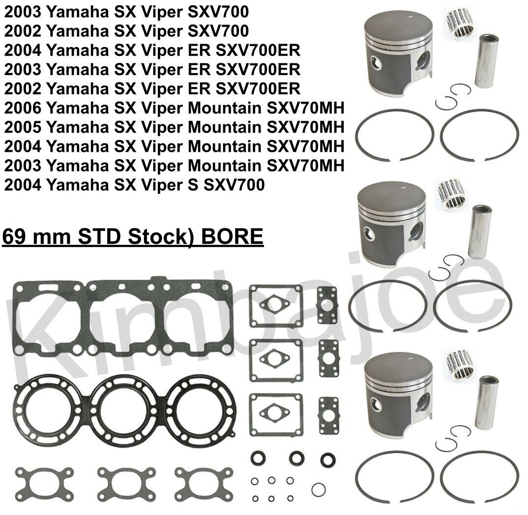 Yamaha 700 SX Viper ER S Mountain 69 mm STD Stock BORE SPI Piston Kits ...