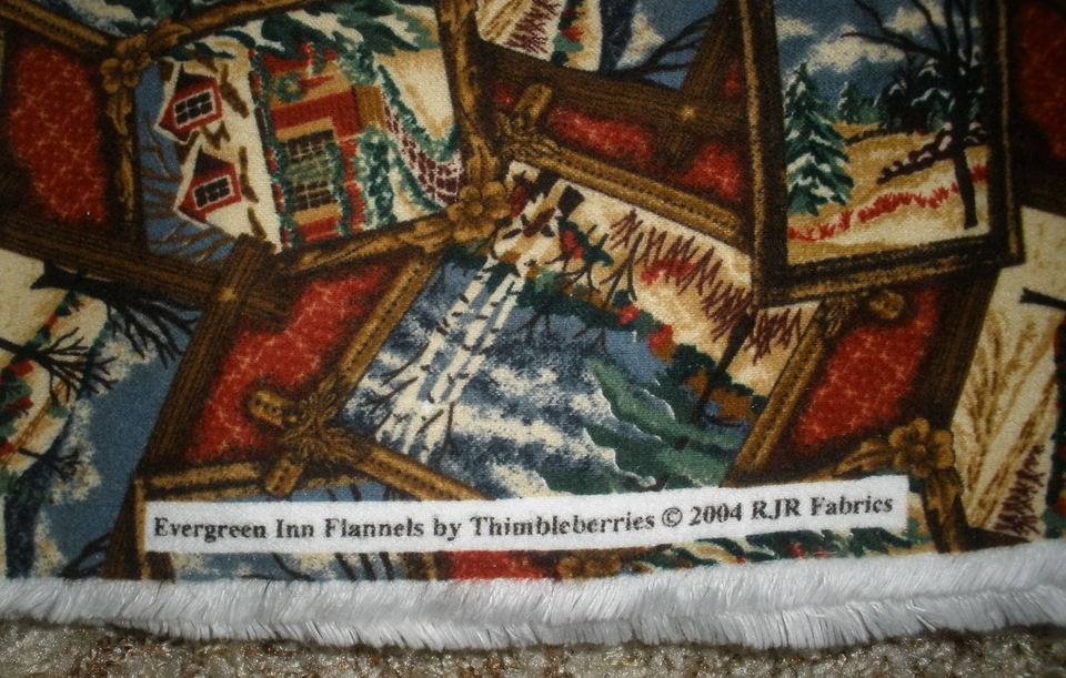 #397 Evergreen Inn Scenes Flannel By Thimbleberry 1.5 yd x 44" Winter ...