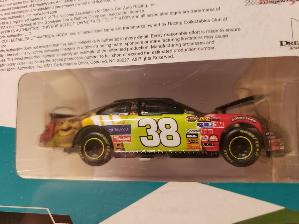 David Gilliland #38 2007 Fusion M&M's Shrek The 3rd NASCAR 1:64 Diecast ...