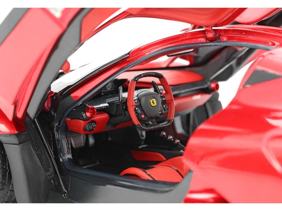 FERRARI LAFERRARI RED "HAMILTON" W/DISPLAY CASE 1/18 DIECAST BY BBR ...