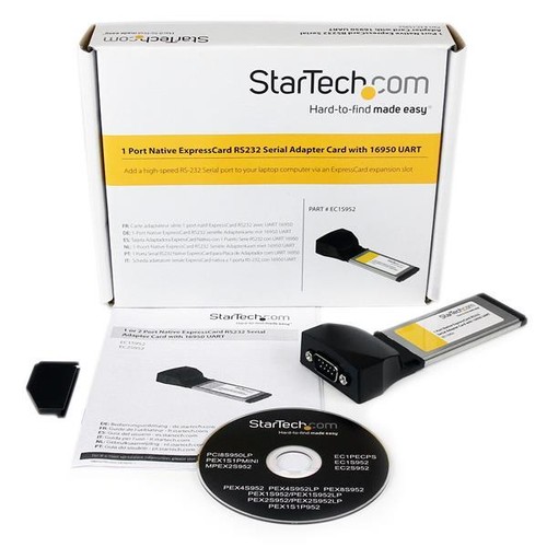 StarTech 1 Port Native ExpressCard RS232 Serial Adapter Card with 16950 ...