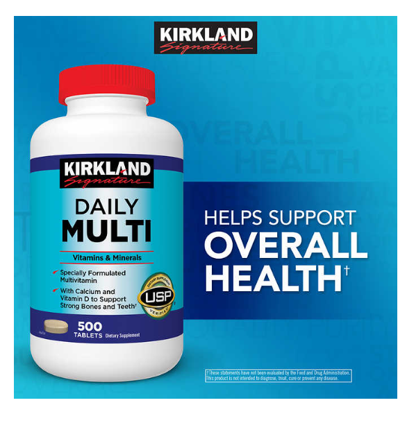 Kirkland Signature Daily Multivitamin – Complete Wellness Support, 500 Tablets 96619416073| eBay