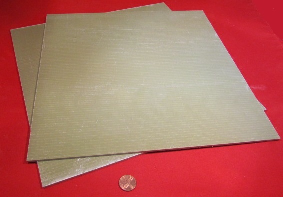Fiberglass Sheet, Extren .125" (1/8") x 12" x 12" Olive Green, 2 Units ...