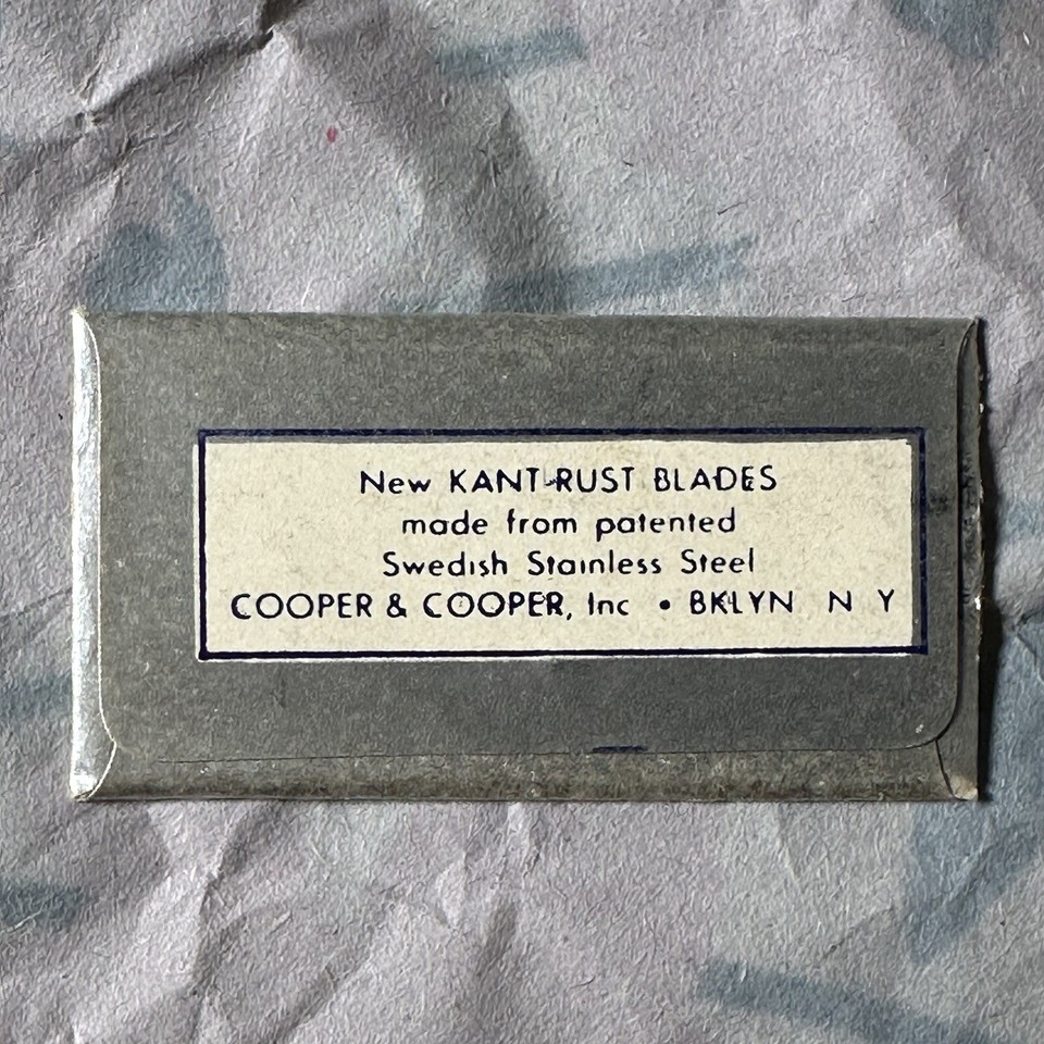 Vintage Razor Kant Rust Blade By Makers Of Cooper Blades Of Brooklyn ...