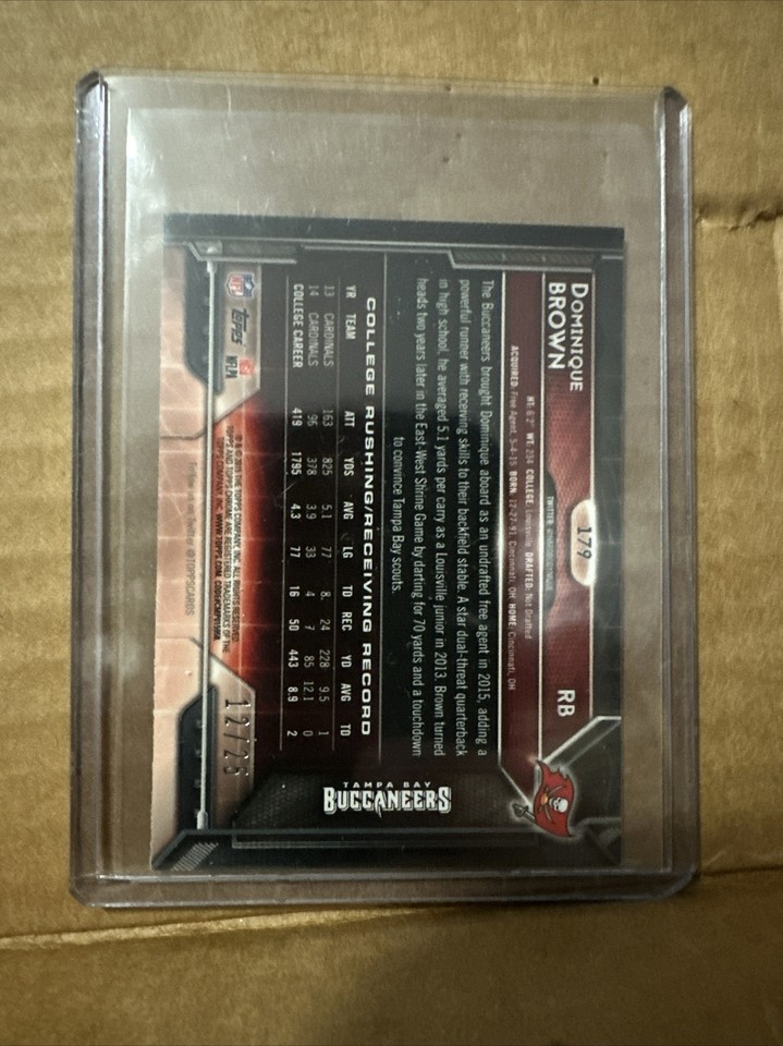 2015 Topps Chrome Mini Rookies BCA Pink Refractor /25 Dominique Brown ...
