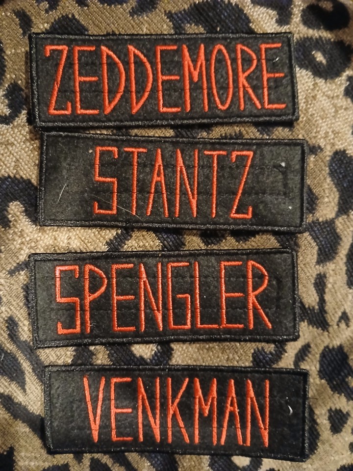 Ghostbusters Video Name Tag Patches Set [STANTZ, VENKMAN, SPENGLER ...