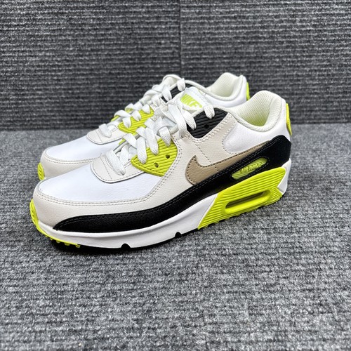 NIB Big Kid Nike Air Max 90 HF6358 103 White Cyber Dark Smoke Grey ...