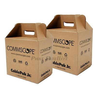 1000ft CommScope CablePak BLACK RG6 cable HDTV coaxial catv two Bulk ...