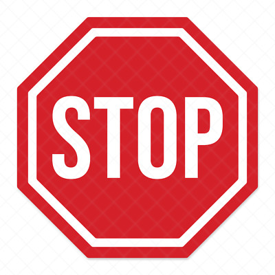 STOP Sign Vinyl Sticker Decal - Bold Red Traffic Safety Warning Sign | eBay