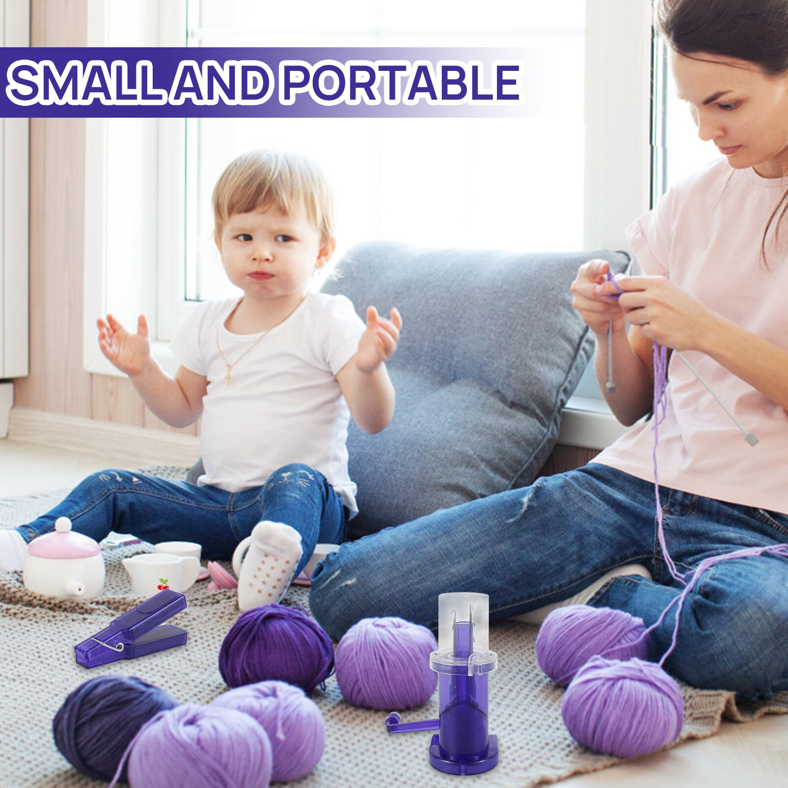 Easy Weaver Knitter Hand-Operated Weaver Knitting Tool Portable Mini ...