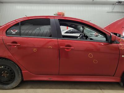 2014 MITSUBISHI LANCER PASSENGER RIGHT FRONT DOOR ASSY RALLY RED PAINT ...