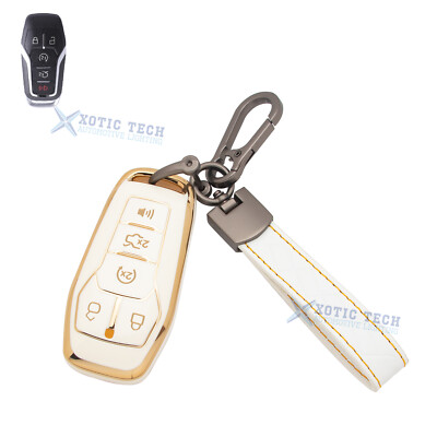 Full Seal Keyless Key Cover Skin w/Keychain For Ford Edge Merger ...