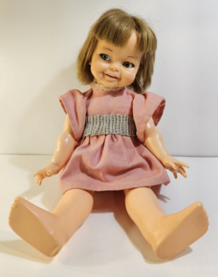 1967 Ideal Toys Giggles Doll 18" No Giggle Loose/Damaged Neck/Head With ...
