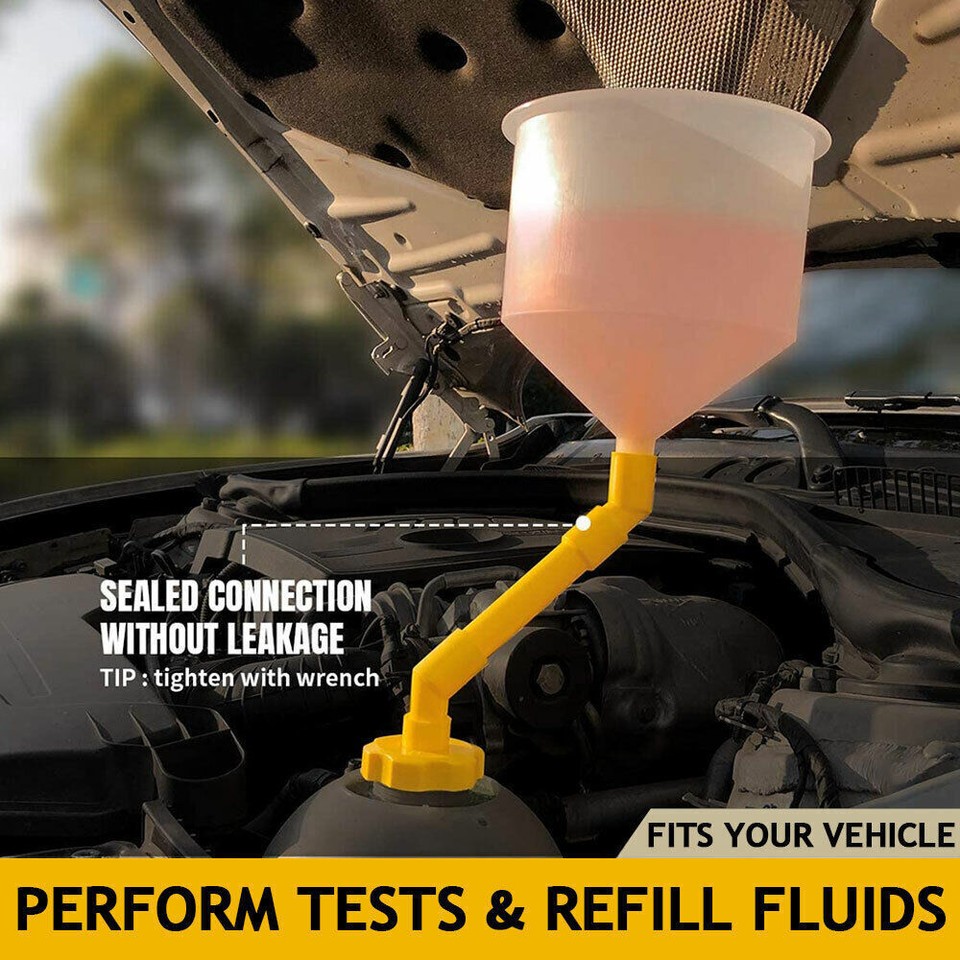 15 Pcs Spill Proof Radiator Coolant Filling Funnel Kit Car Fluid ...