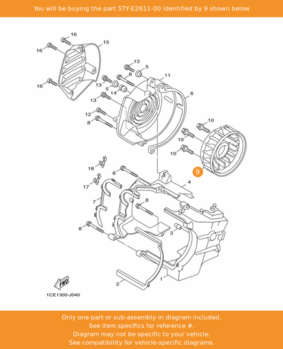 YAMAHA Fan, 5TY-E2611-00 OEM NXC125CYGNUS YW125 MBK | eBay