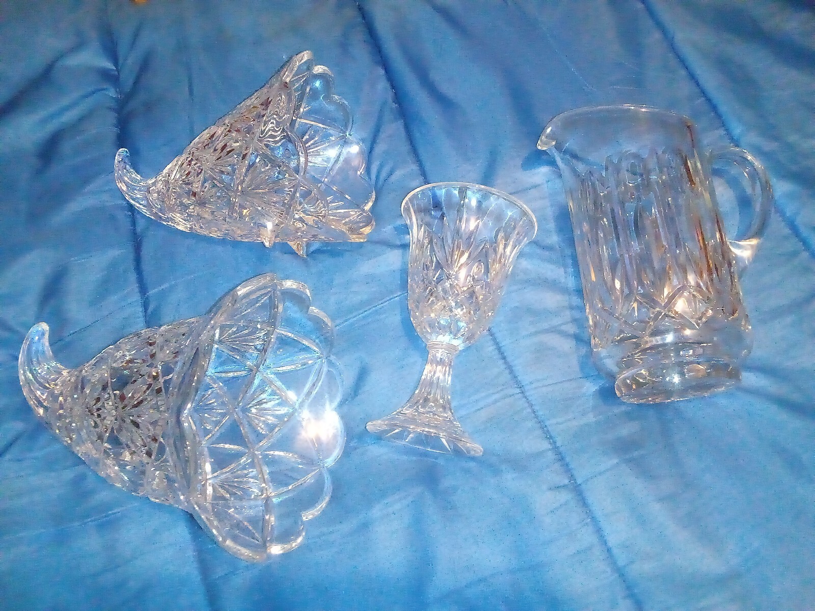 Waterford Crystal Cornucopia Horn of Plenty Vase+Lg Shannon? Pitcher ...