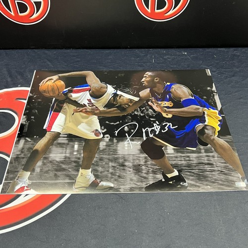 Richard Rip Hamilton Signed 16x20 Photo Detroit Pistons Against Kobe ...