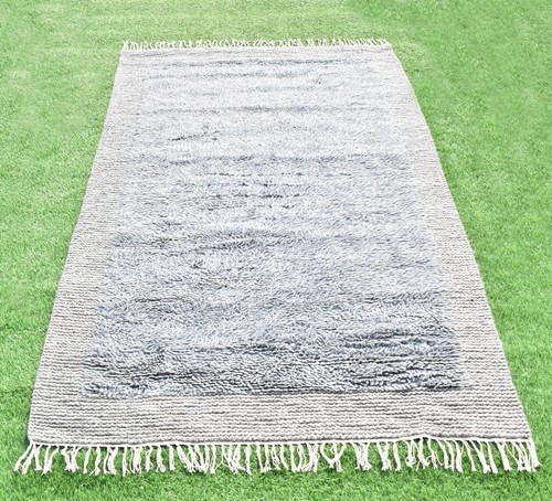 5X8 Ft. Rug Handmade Runner Grey Mat Woven Dari Natural Carpet Kitchen ...