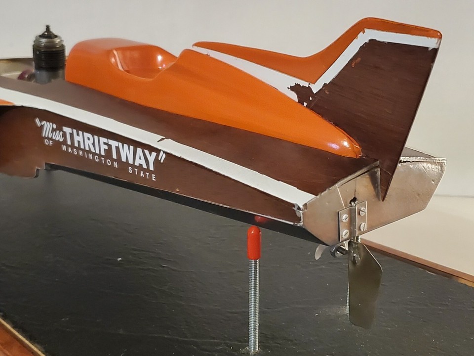 Tether Race Boat Hydroplane Miss Thriftway U-60 Model Kit Built w ...