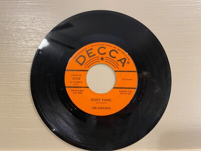 THE SURFARIS - Point Panic/ Waikiki Run - Decca 31538 Promo 45rpm Ex+/N ...