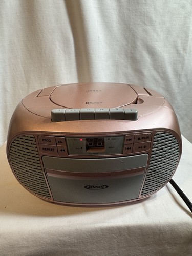 Jensen CD-550BT-RG Boombox CD-Radio-Cassette-Aux Electric And Battery ...
