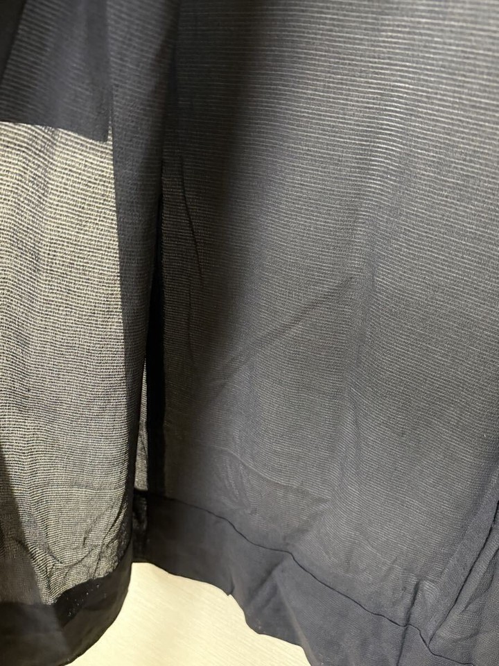 [KI721] Summer black silk, single crest, pure silk, women's haori ...