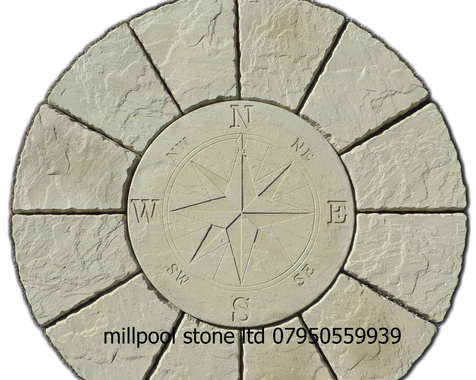 1.2m New Design Compass Rotunda paving circle patio slab stones [Del ...