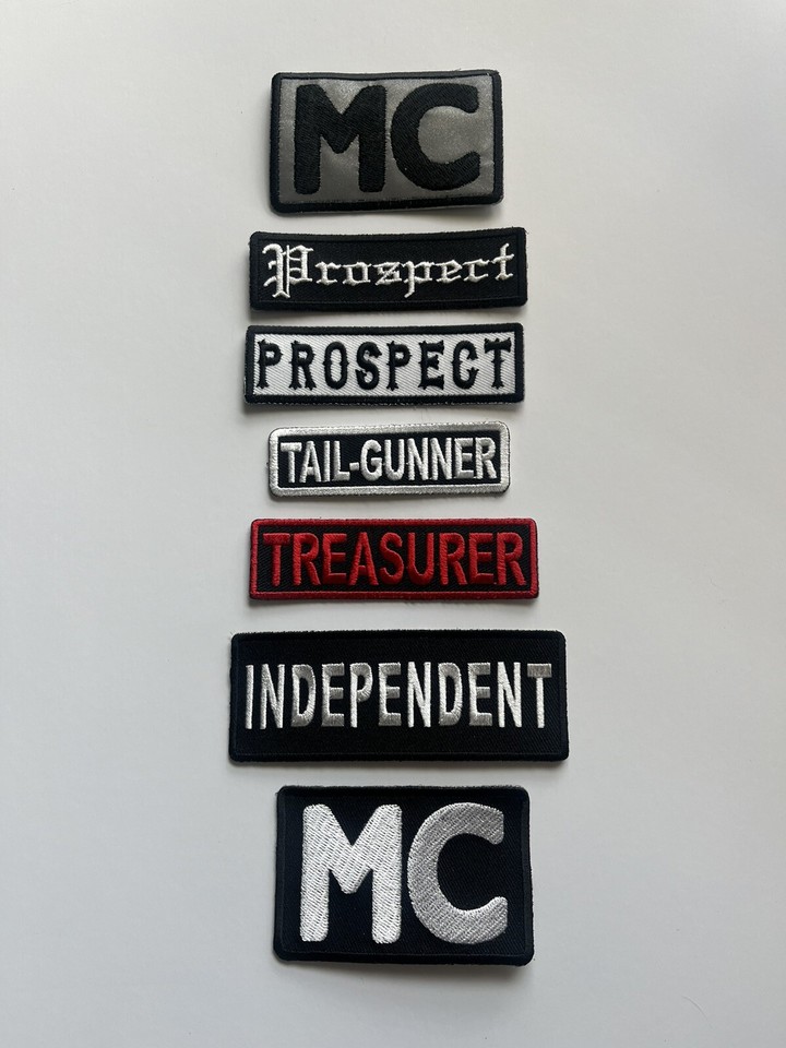 YOU PICK STYLE High Quality Motorcycle Club Rank Iron On Patches Biker ...
