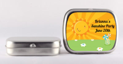 Sunshine Mint Tin Stickers - Personalized Mint Tin Labels - Mint Tin ...