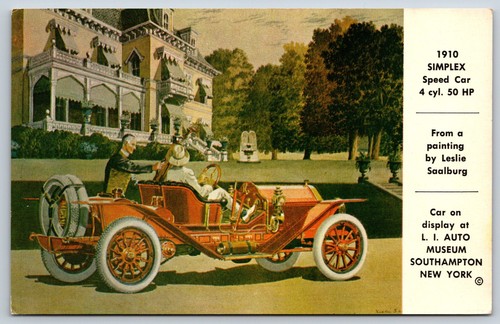 Postcard 1910 Simplex Speed Car L.I. Auto Museum Southampton New York ...