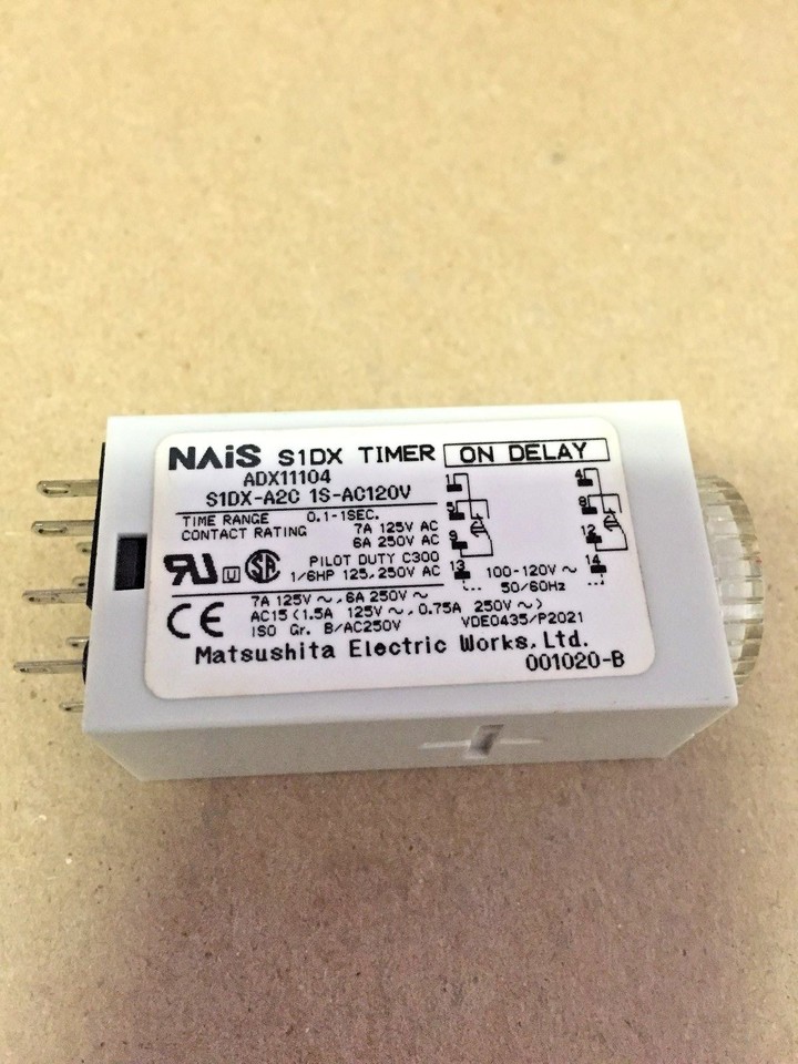 NAIS PANASONIC S1DX S1DX-A2C 1S-AC120V Relay Timer adx1104 | eBay