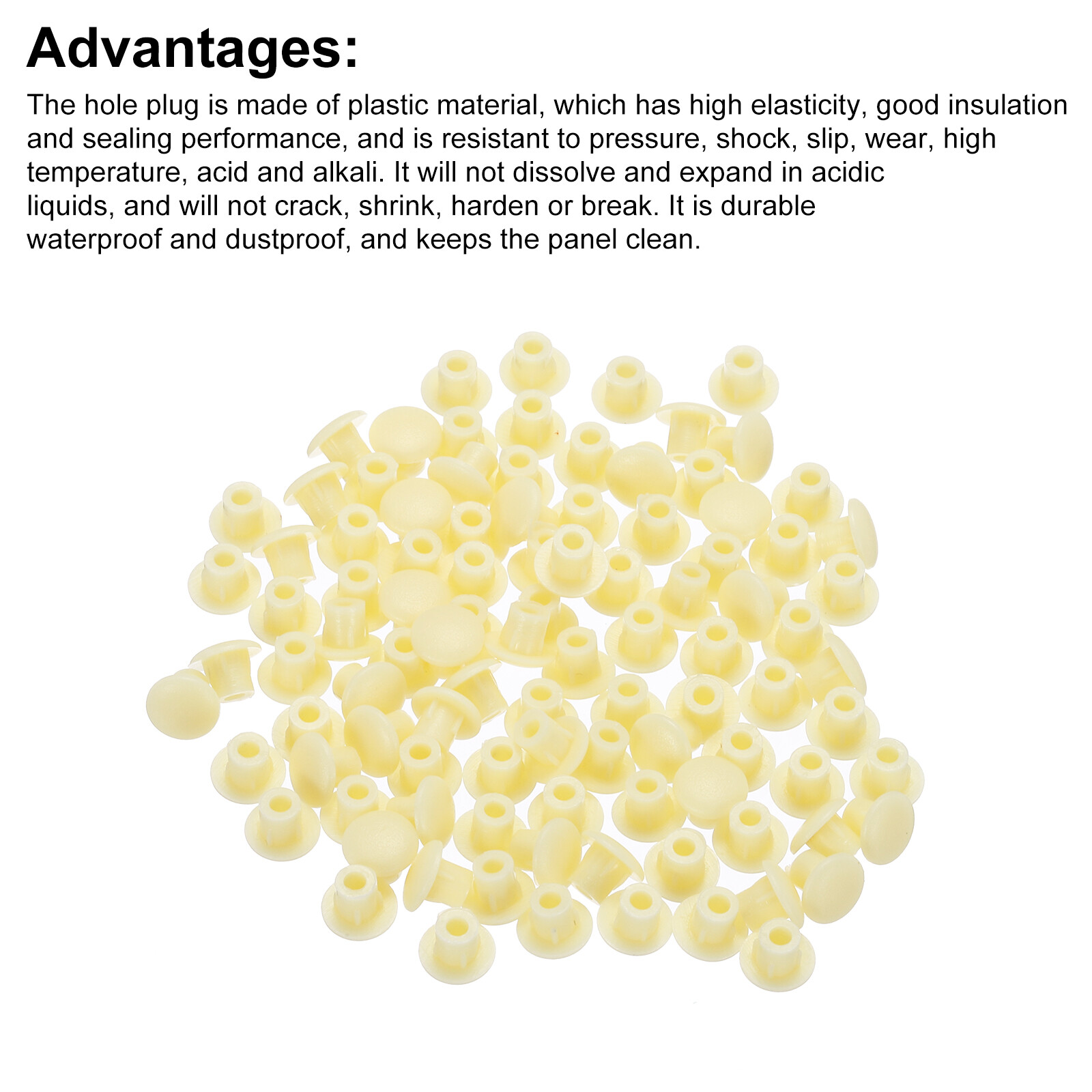 500pcs Plastic Hole Plugs, 5mm (3/16 Inch) Beige Screw Caps Cover ...