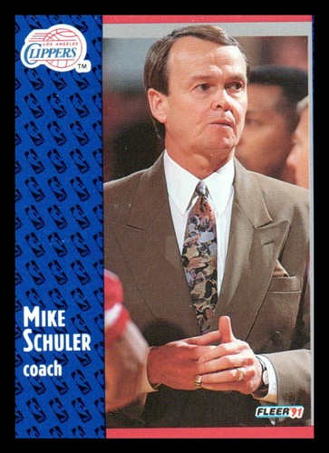 1991-92 Fleer #95 Mike Schuler NBA Basketball L.A. Clippers | eBay